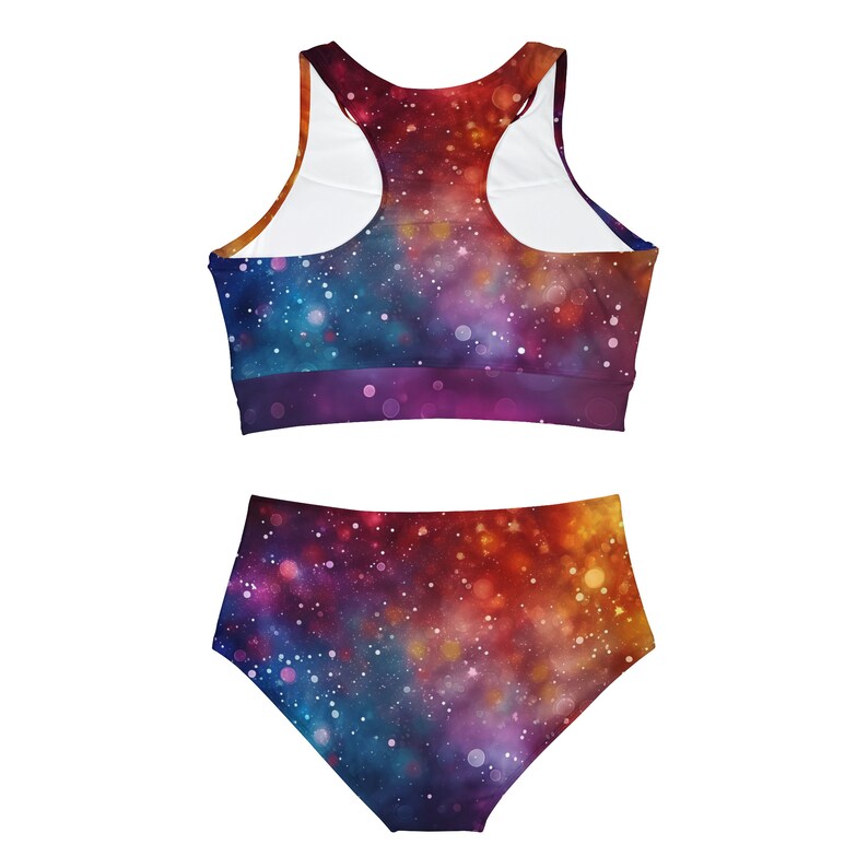 Sparkly Nebula Sporty Bikini Set Sexy Bikini Bathing Suit Pattern Two ...