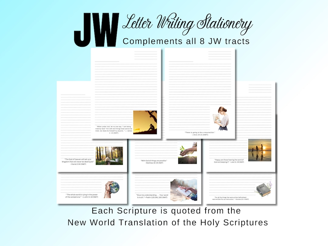 JW Stationery Bundle | Printable Letter Writing Paper | Ministry ...