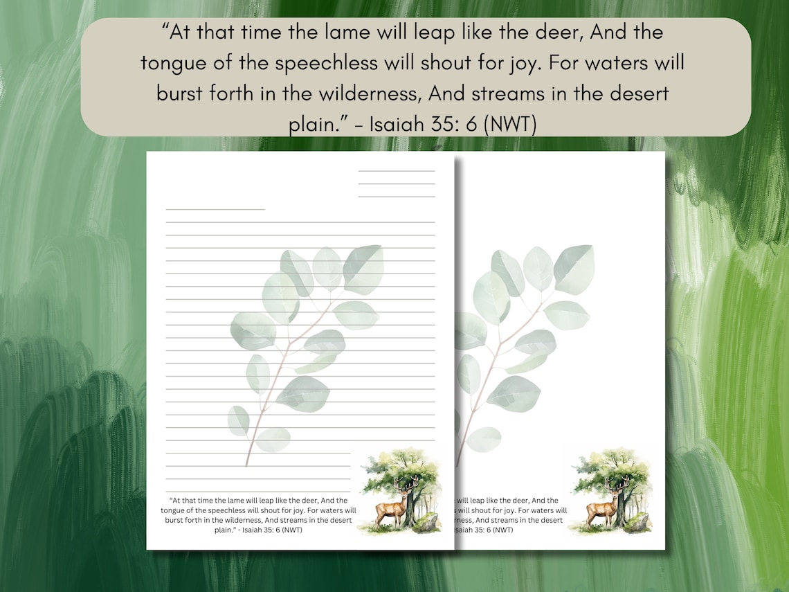 JW Printable Letter Writing Stationery Paper | Ministry Supplies | US ...