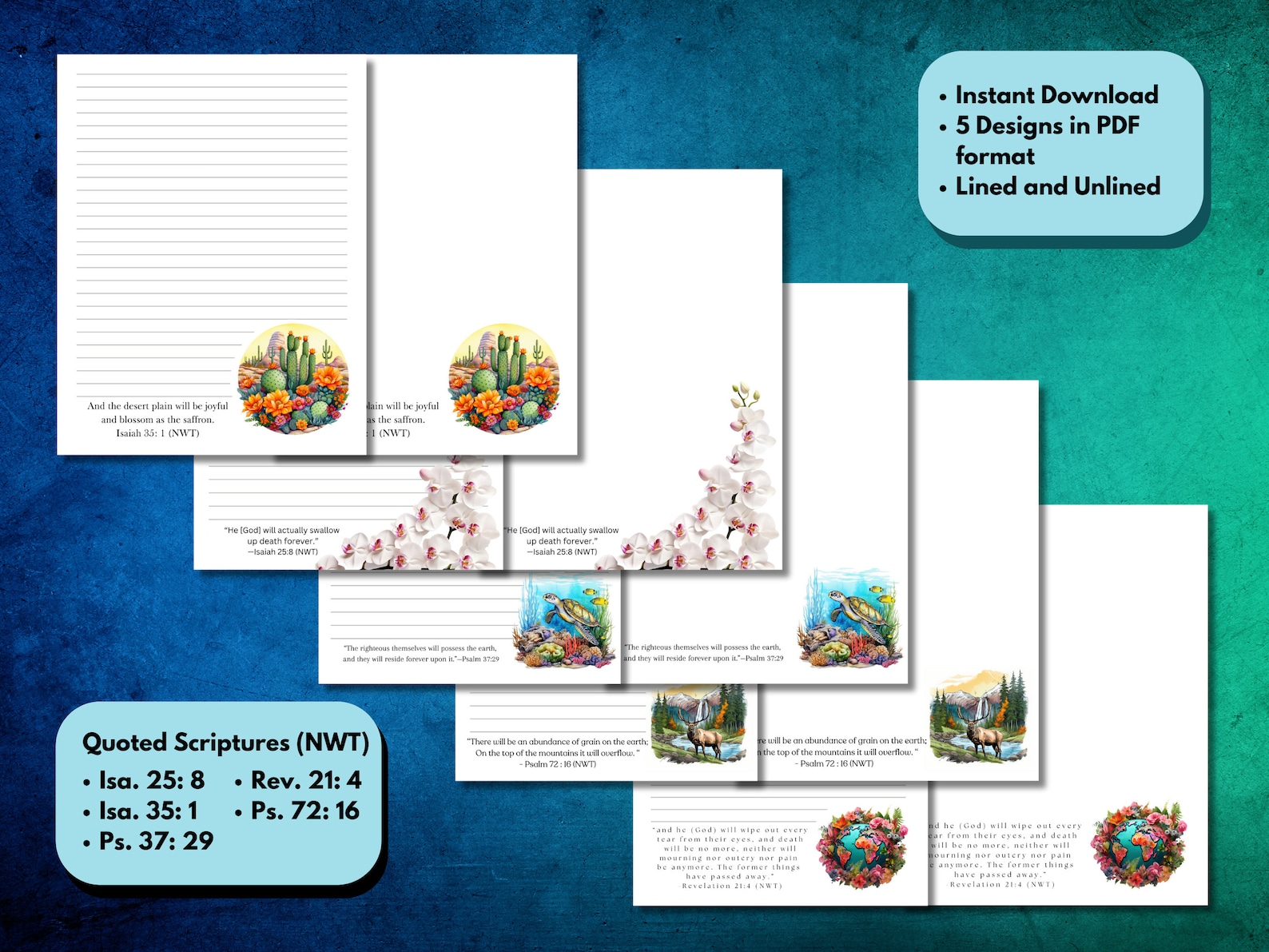 JW Stationery Bundle | Printable Letter Writing Paper | Ministry ...