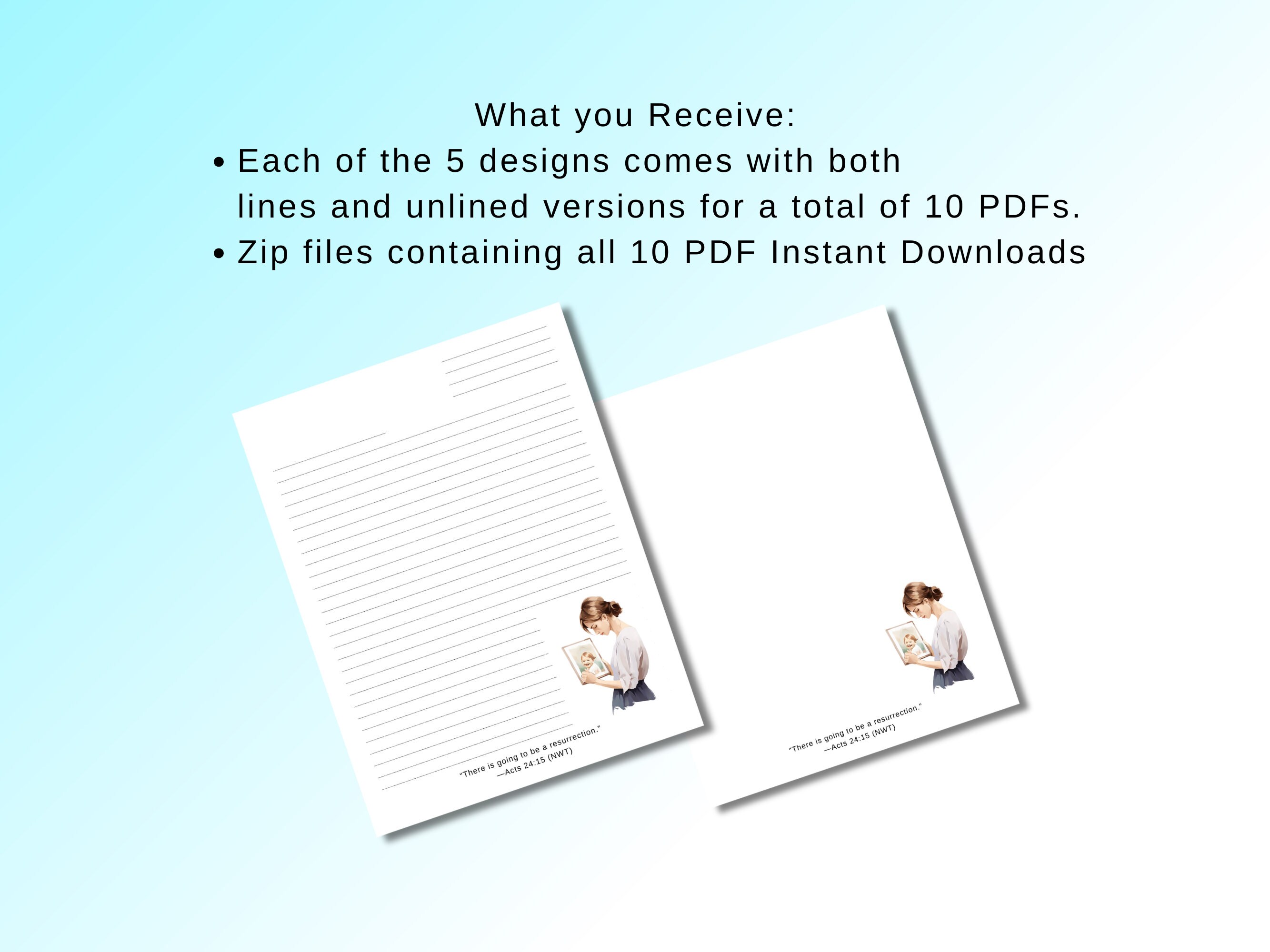 JW Stationery Bundle | Printable Letter Writing Paper | Ministry ...
