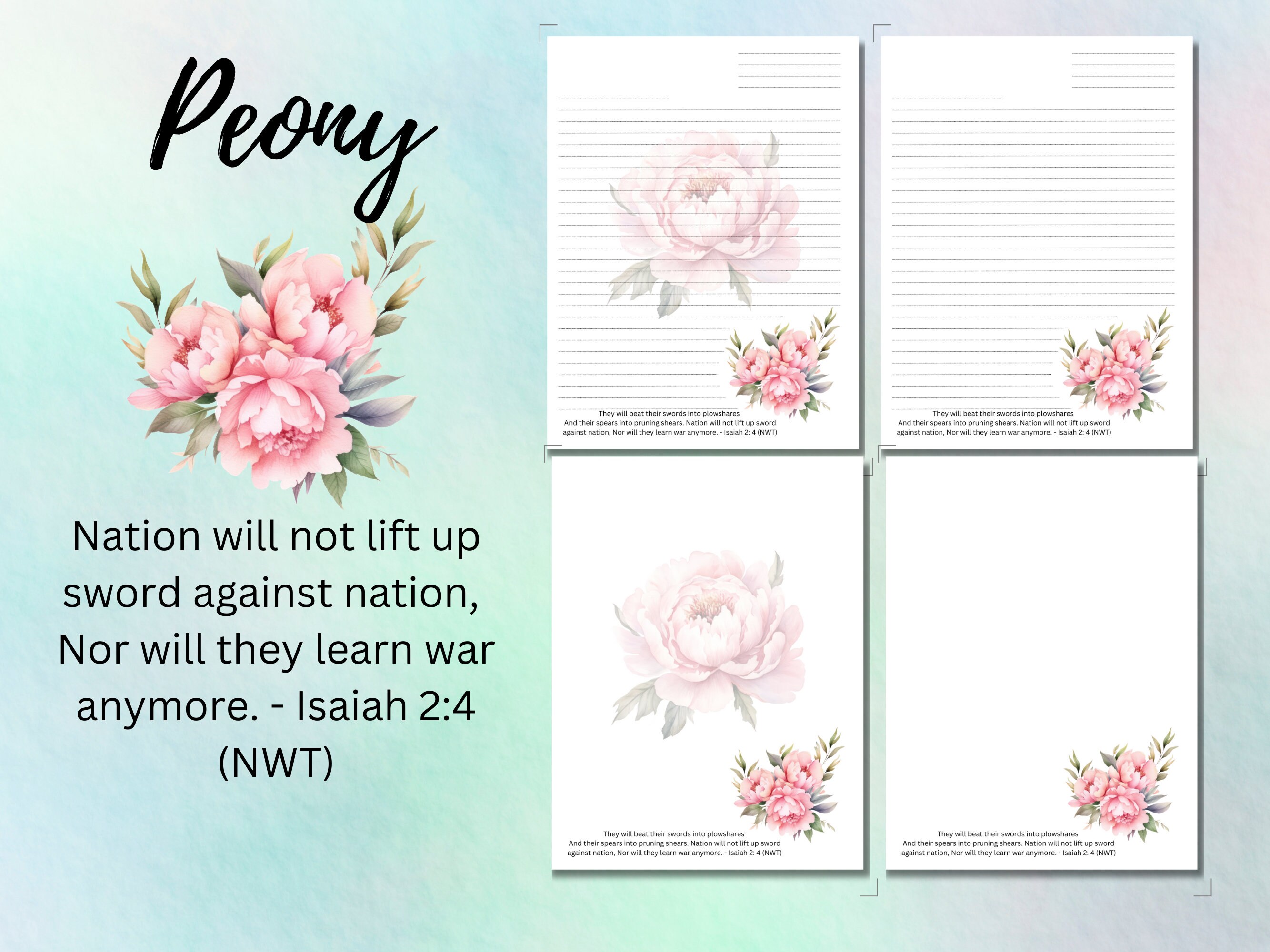 JW Stationery Bundle | Printable Letter Writing Paper | Ministry ...