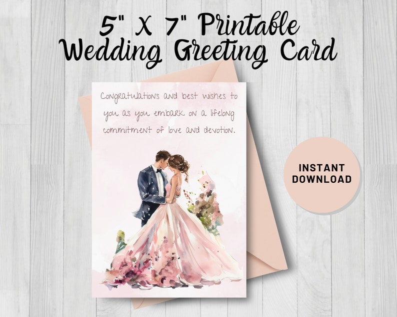 Printable Wedding Greeting Card Instant Download, Ecc. 4:12, Congratulations Wishes, Faithful ...