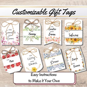 Customizable Gift Tag Printable Personalized Tags for Gift Giving the ...