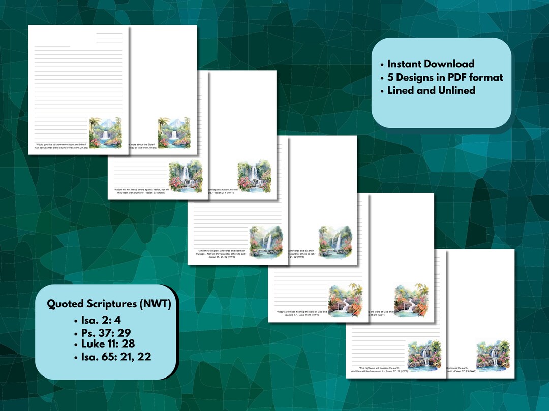 JW Stationery Bundle - JW Stationery Bundle | Printable Letter Writing ...