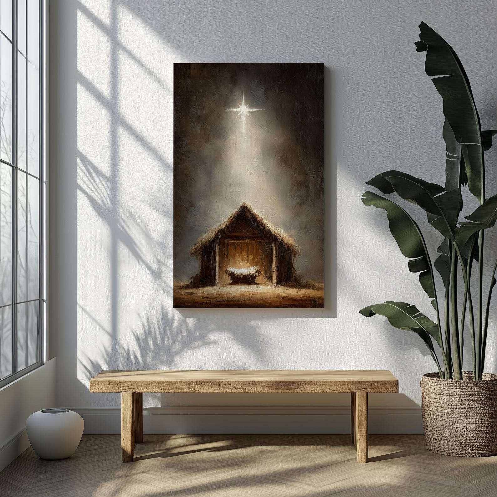 Nativity Scene Canvas, Jesus Birth Wall Art, Christian Home Decor - Etsy