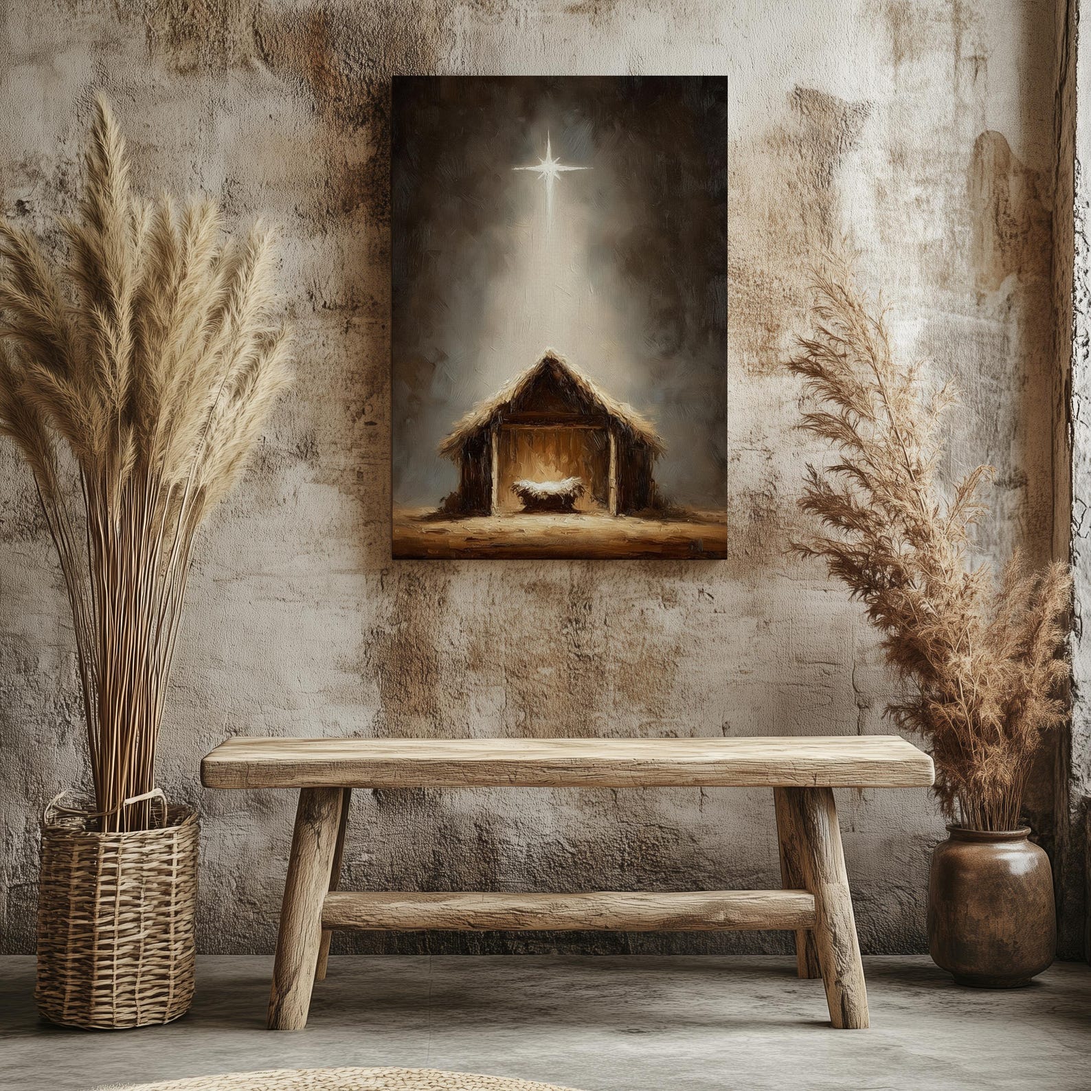 Nativity Scene Canvas, Jesus Birth Wall Art, Christian Home Decor - Etsy