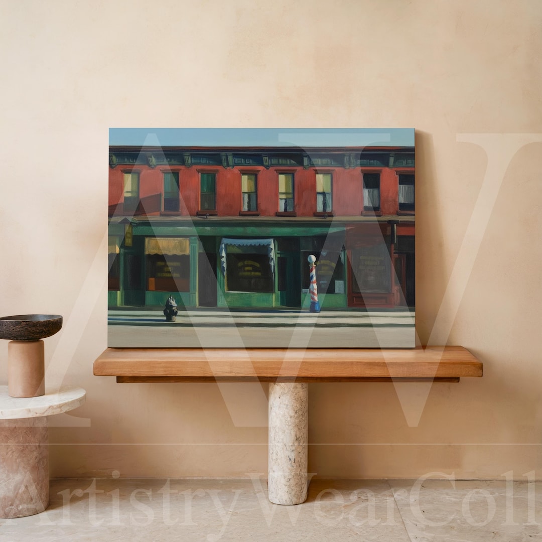Edward Hopper Early Sunday Morning Canvas, Vintage American Art Print ...
