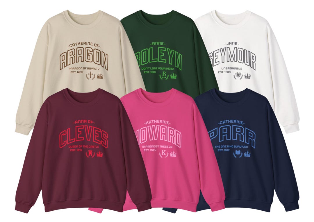 SIX MUSICAL SWEATER Six the Musical Jumper West End Cast Queens Six ...