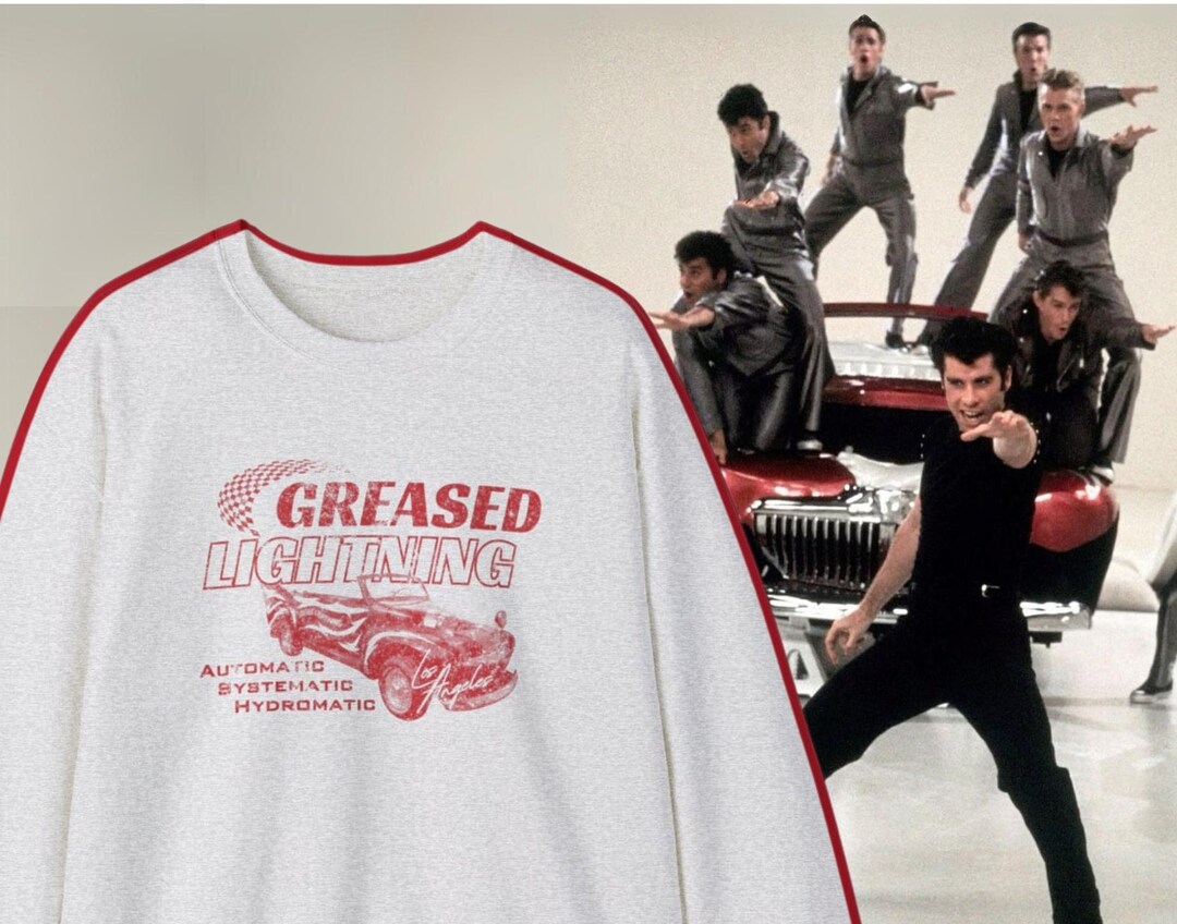GREASE MUSICAL JUMPER Greased Lightning Movie Sweater Musical Theatre ...