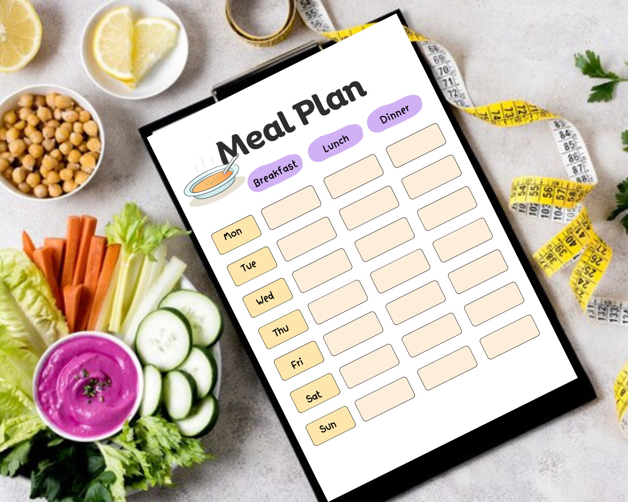 Editable Meal Planner Set Grocery List Printable Meal Prep Grocery List ...