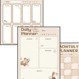 Combo Planner Template Monthly Planner Template Weekly - Etsy