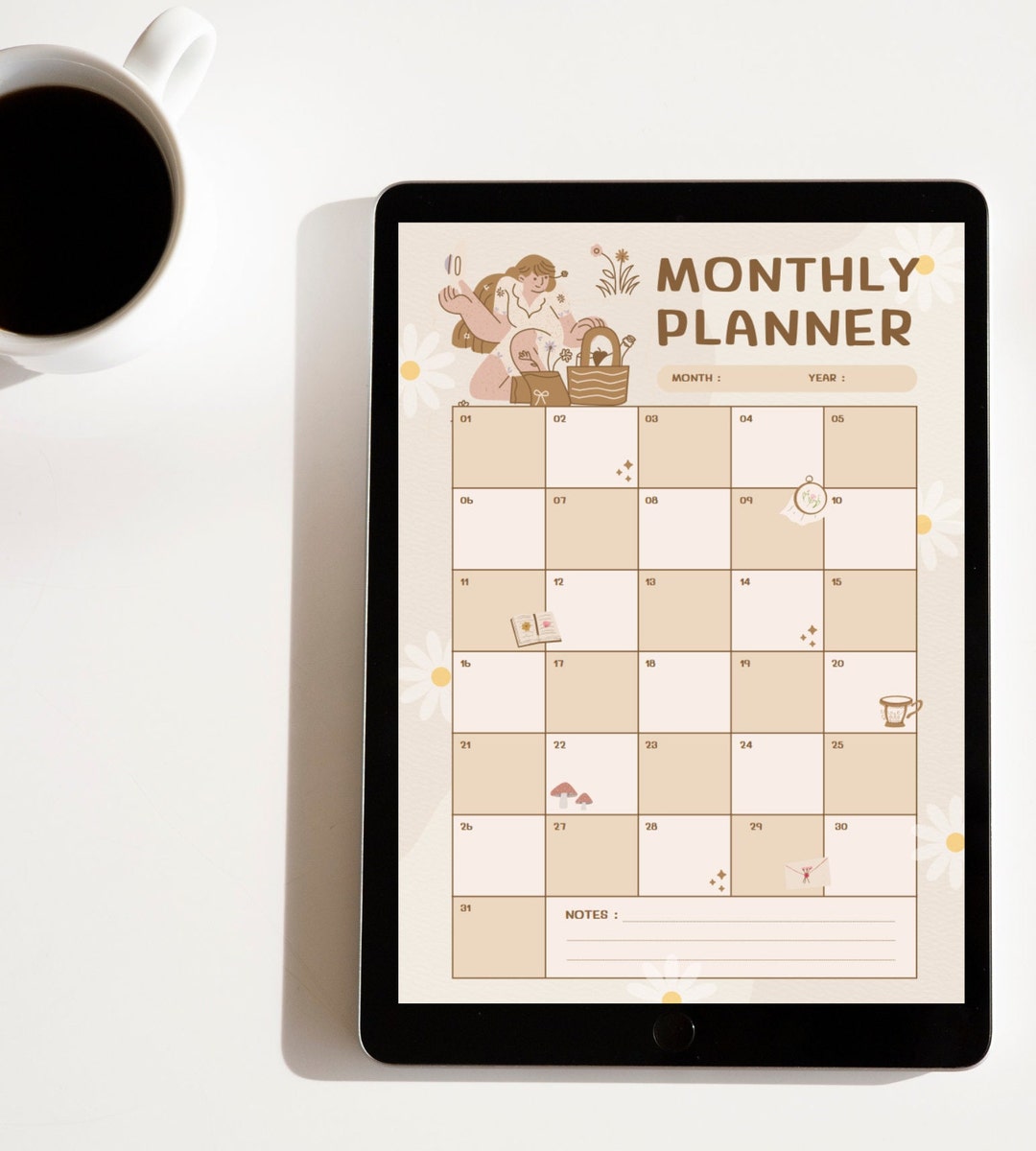 Combo Planner Template Monthly Planner Template Weekly - Etsy