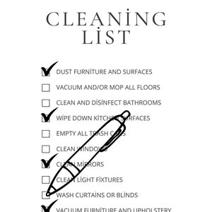 Complete Home Cleaning Checklist, Tackle Every Task, Essential Cleaning ...
