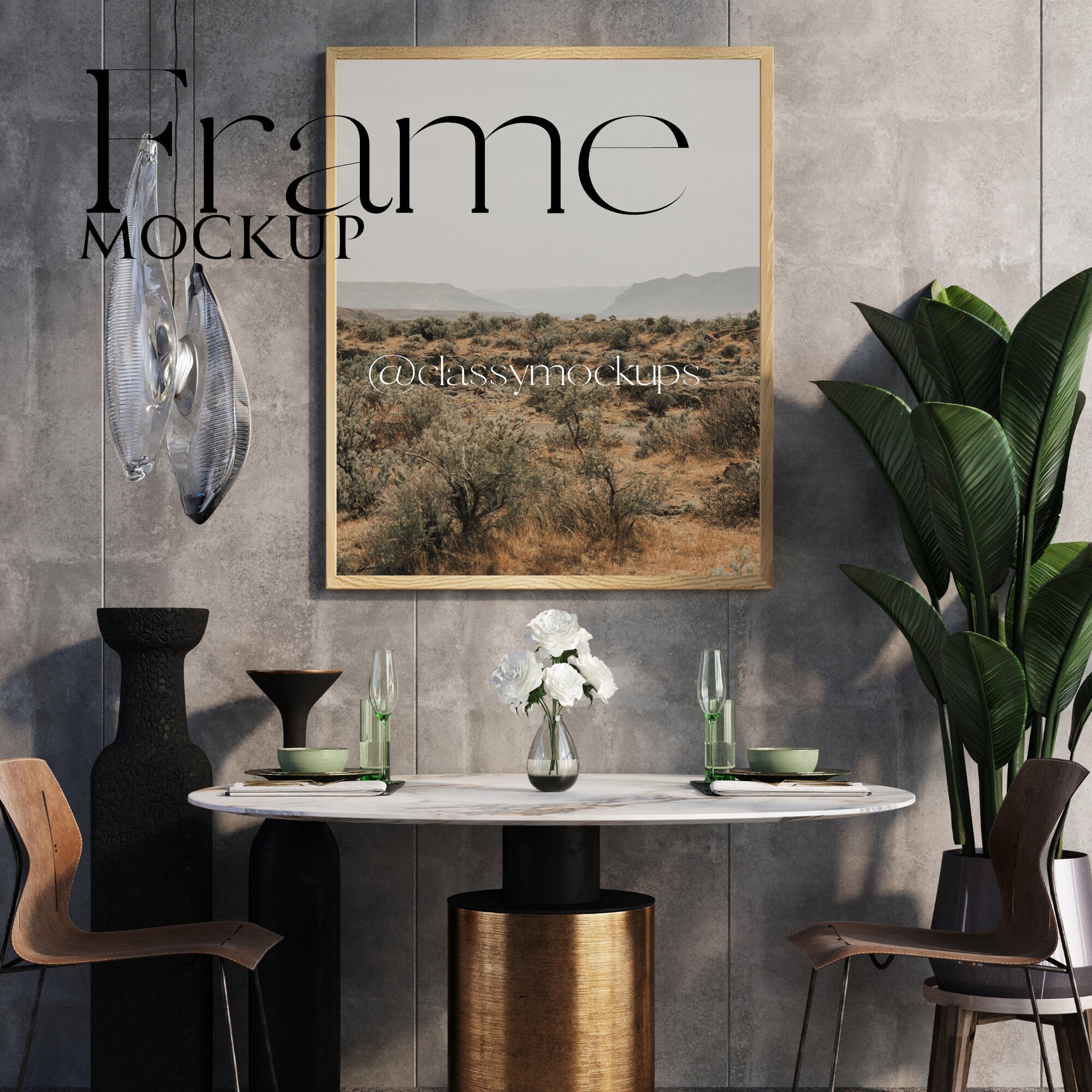 3 X Digital Interior Mockup Set, Classy, Living Room Mockup, Best ...