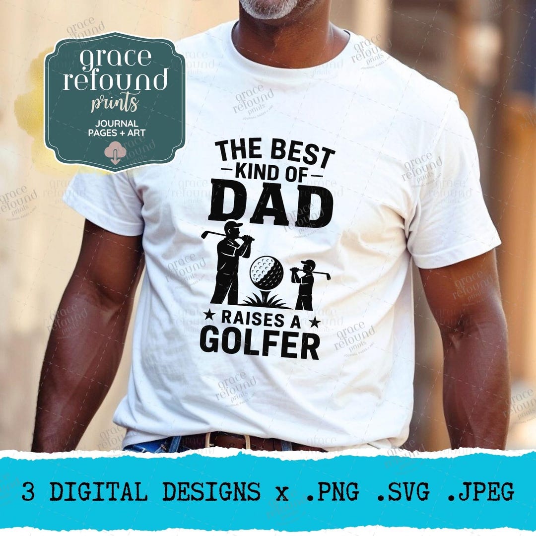 Best Dad Golfer SVG PNG JPEG, Father's Day Golf Design, Cricut Cut File ...