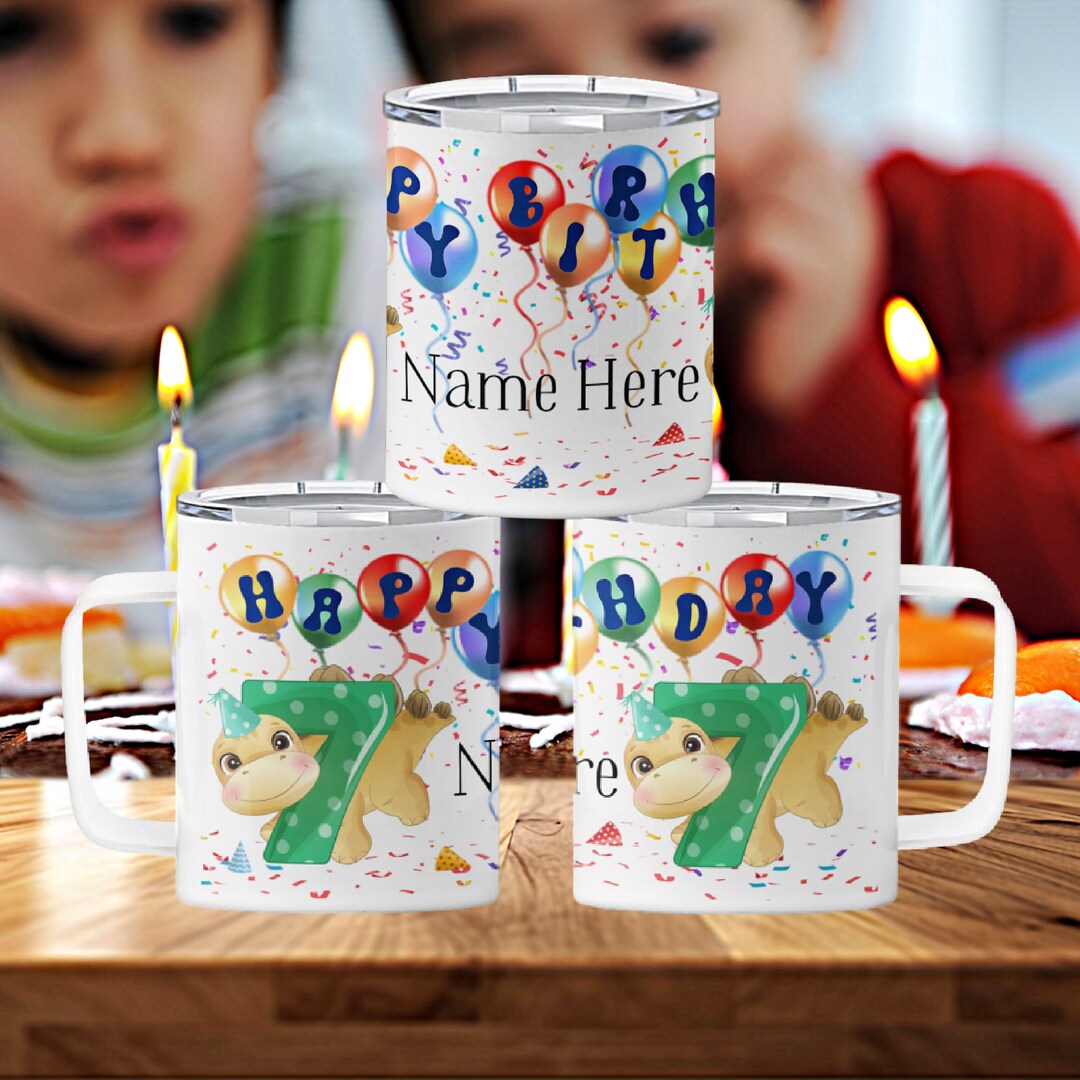 Dino-riffic 7th Birthday Mug: Dinosaur Mug, Dinosaur Lover Mug ...