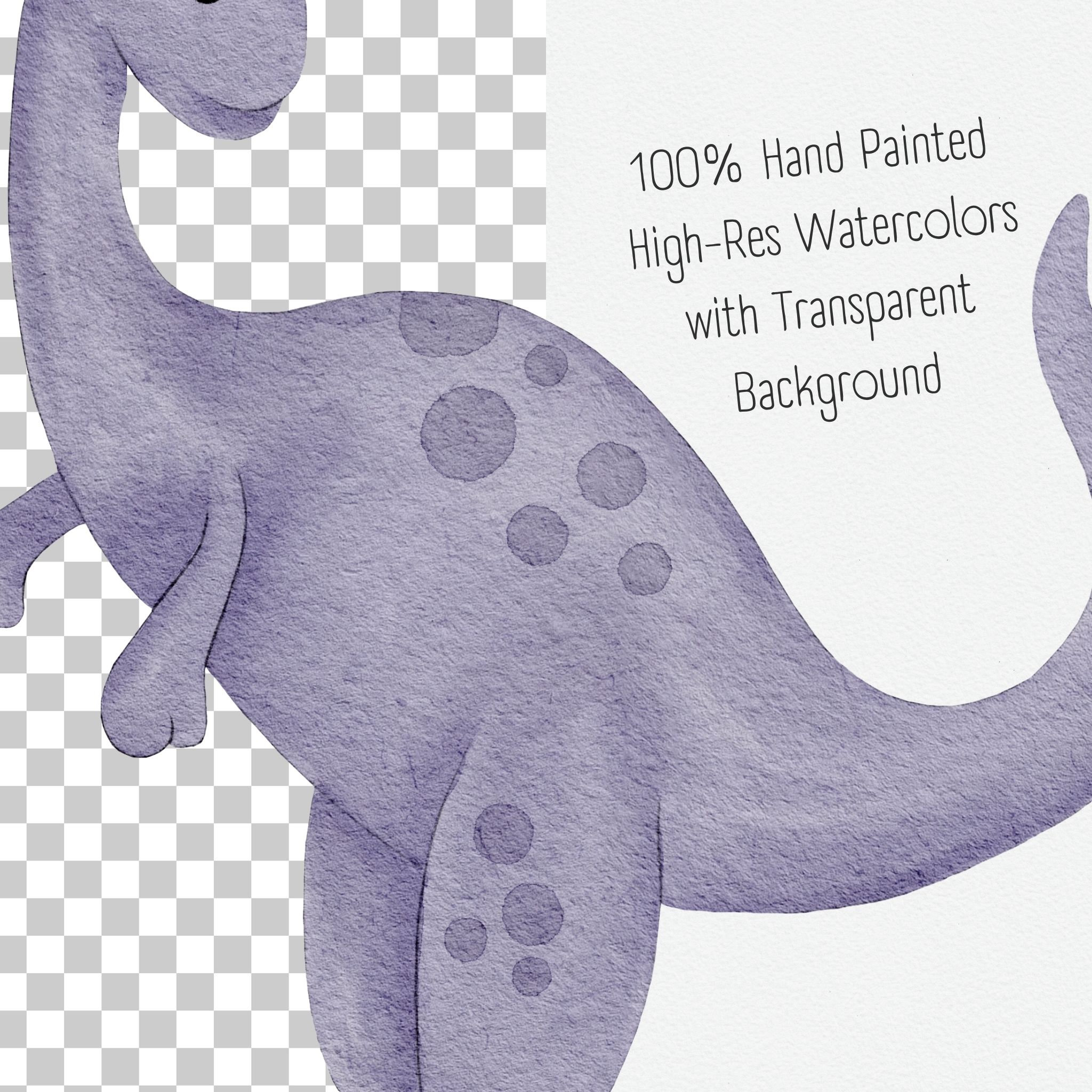 Hand Painted Dinosaurs Watercolor Clipart | Dino Clip Art | Nursery ...