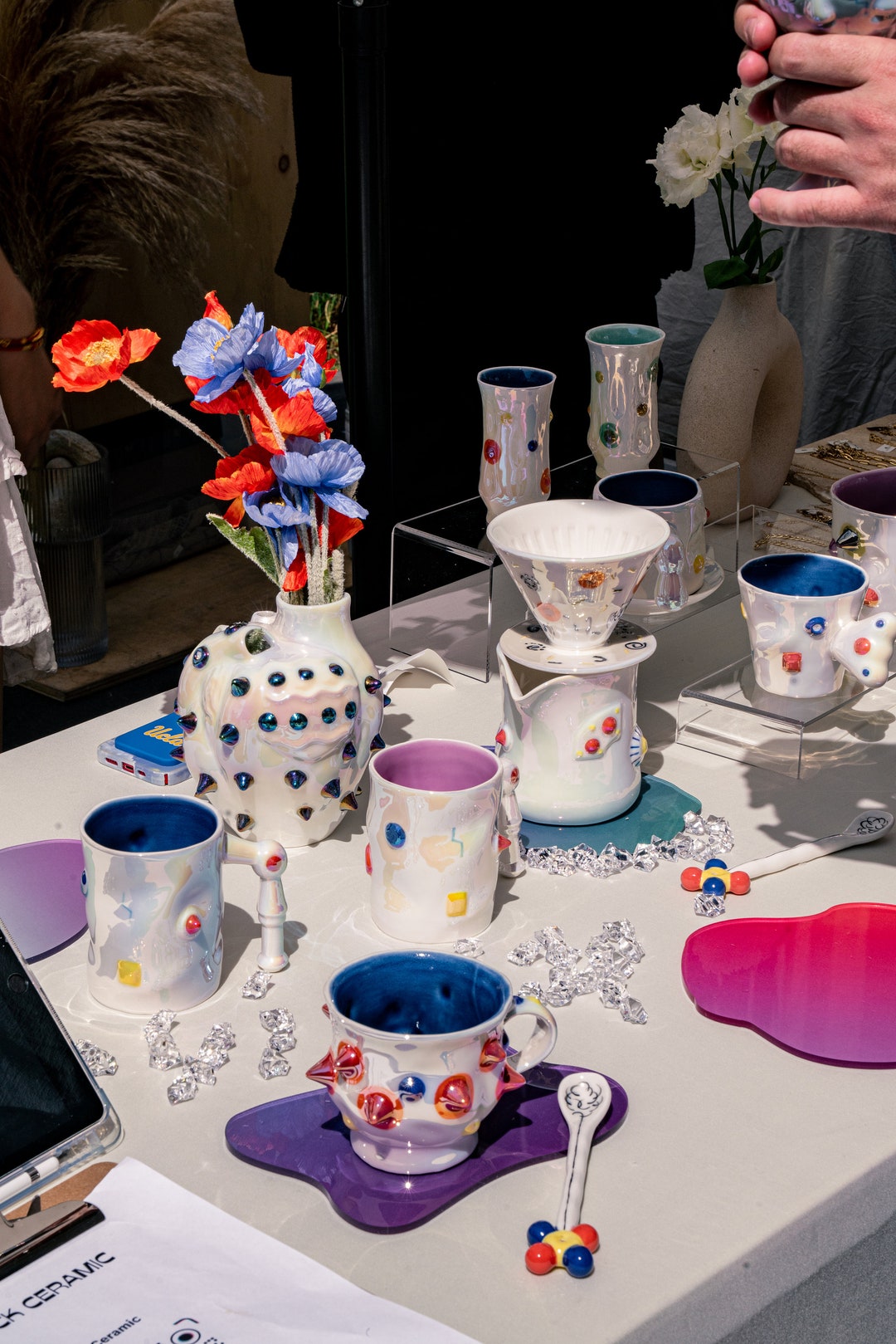 Handmade Pottery Heart Cardiac Vase, Sparkling, Interstellar, Futurism ...