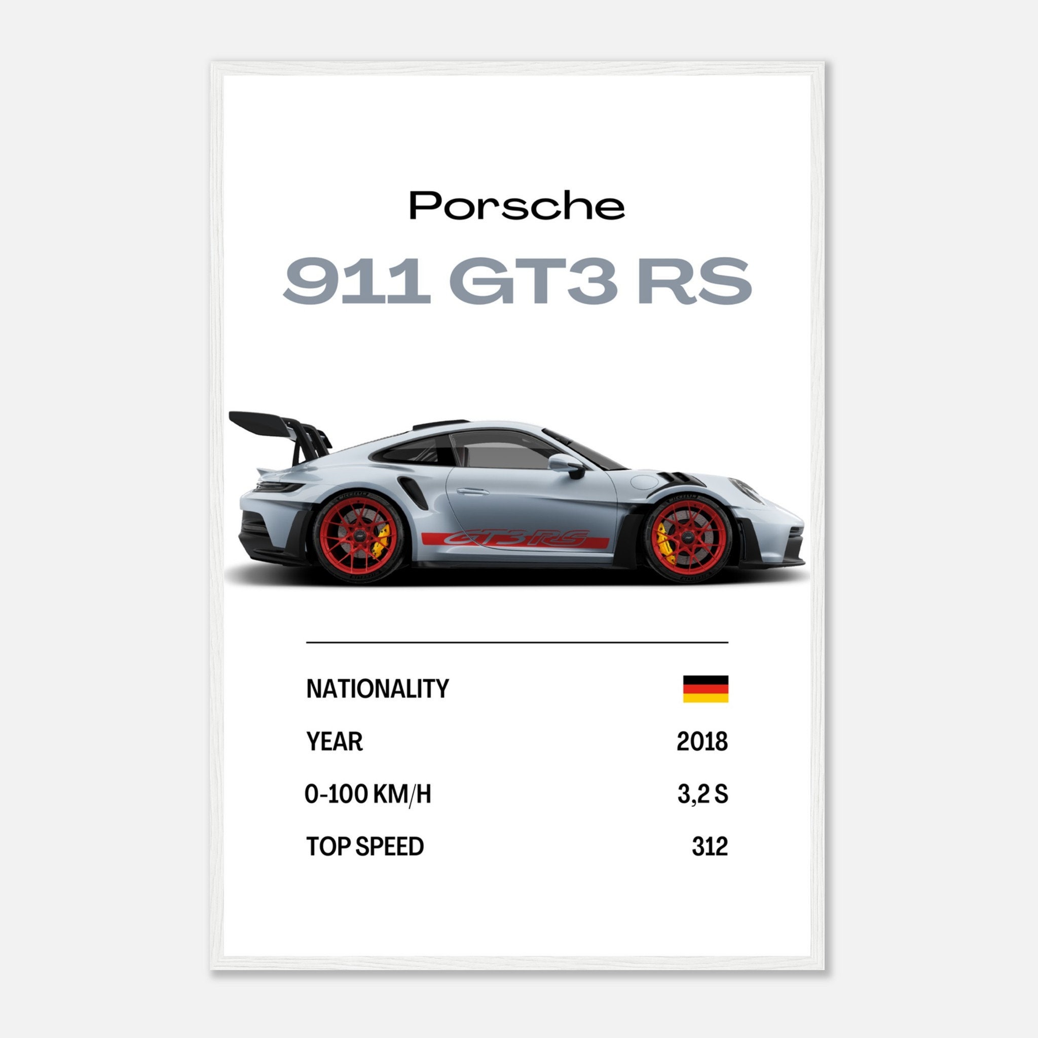 Porsche 911 GT3 RS Poster - Etsy