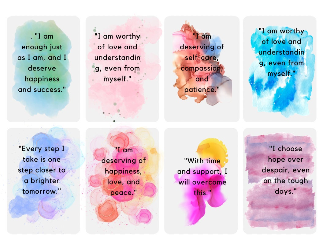 Affirmation Cards Affirmation Quotes for Individuals Dealing With ...