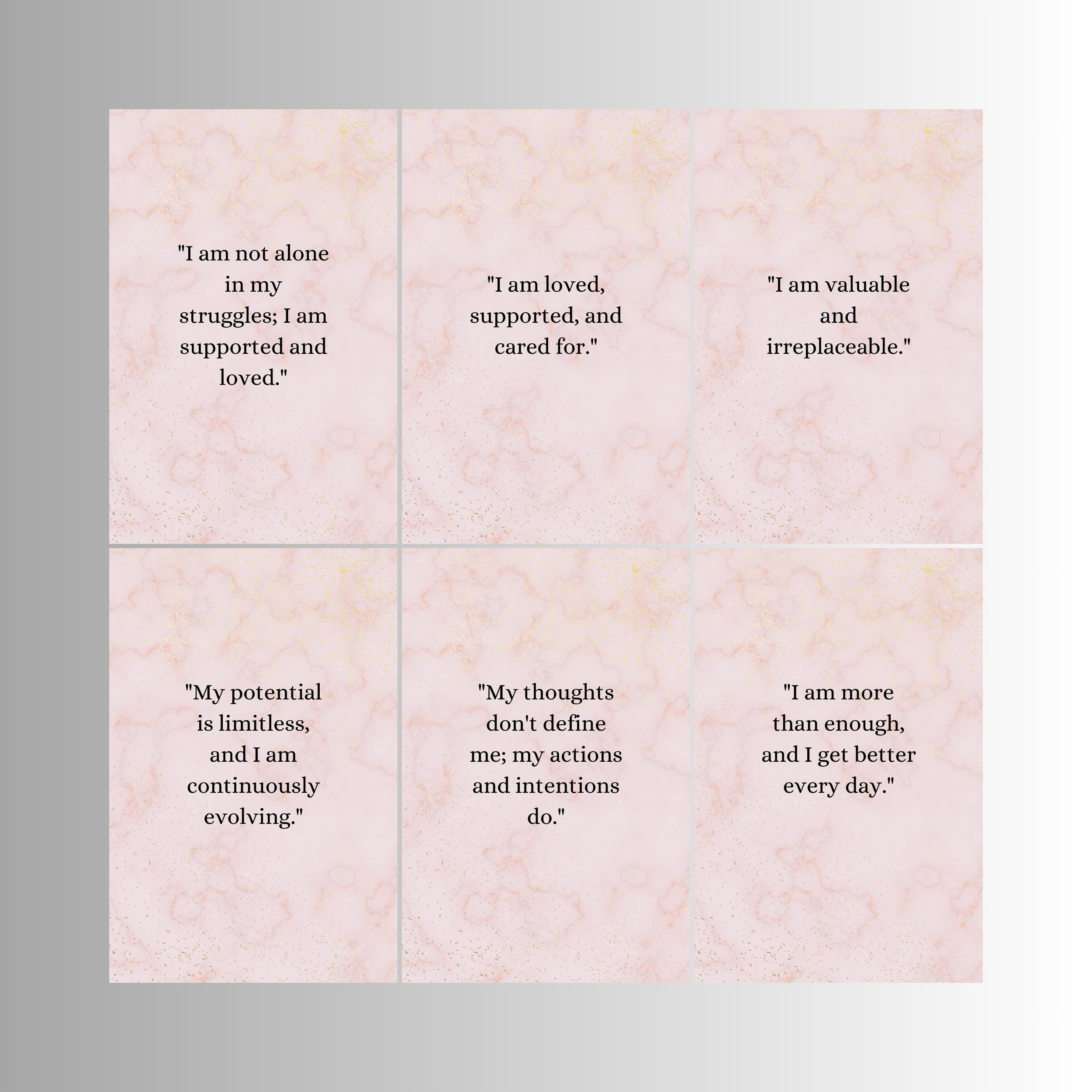 Daily Affirmation Cards , Uplift , Empower Individuals Battling Low ...