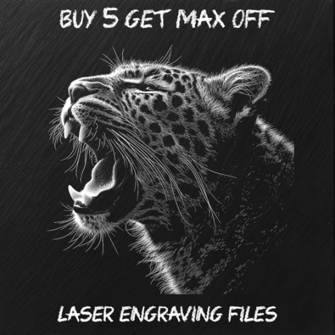 Leopard Laser Engraving PNG File: Slate, Wood, & More - Etsy