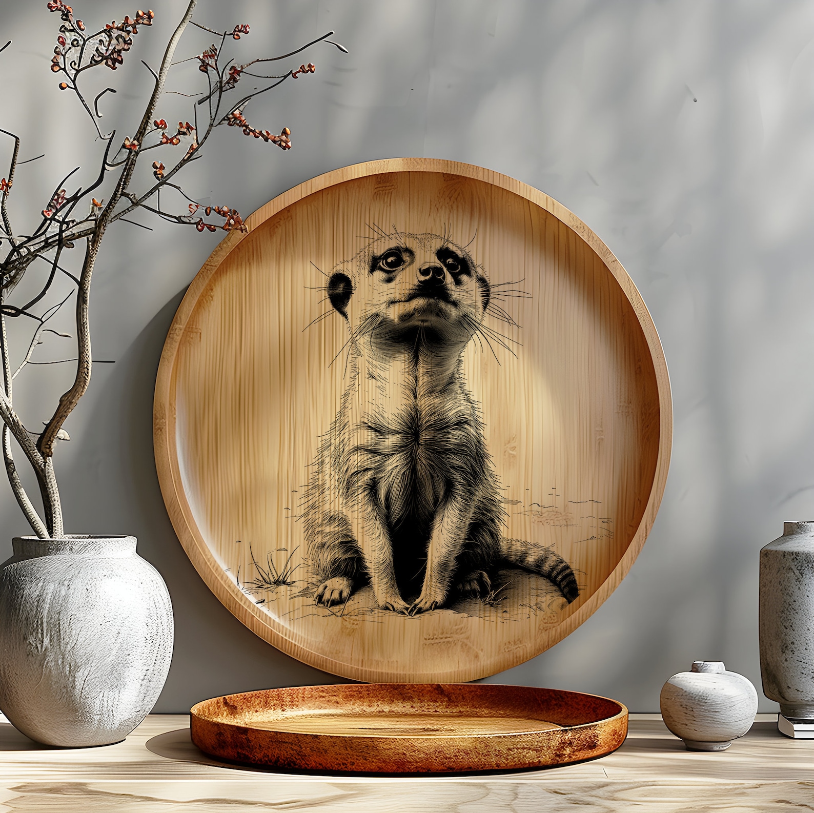 Meerkat Engraving Files: Laser Cut Board, Coaster, Sign (PNG) - Etsy