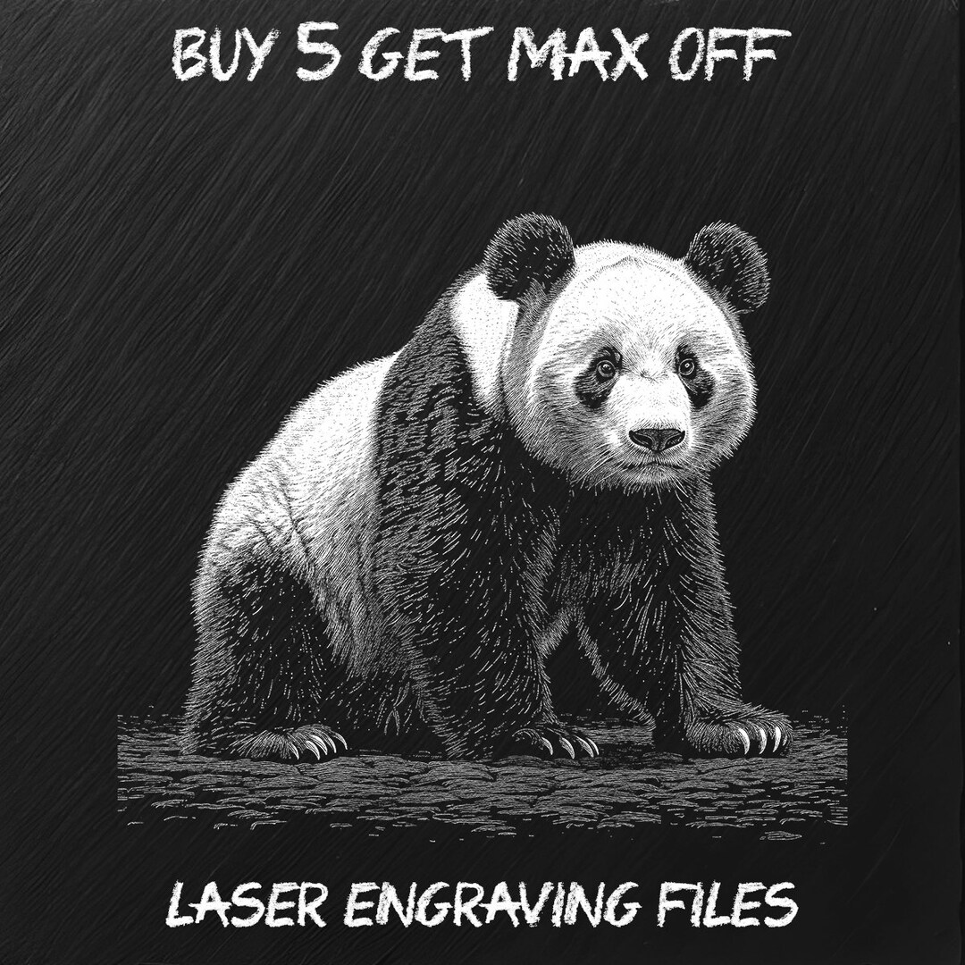 Panda Bear Laser Engraving PNG File - Etsy