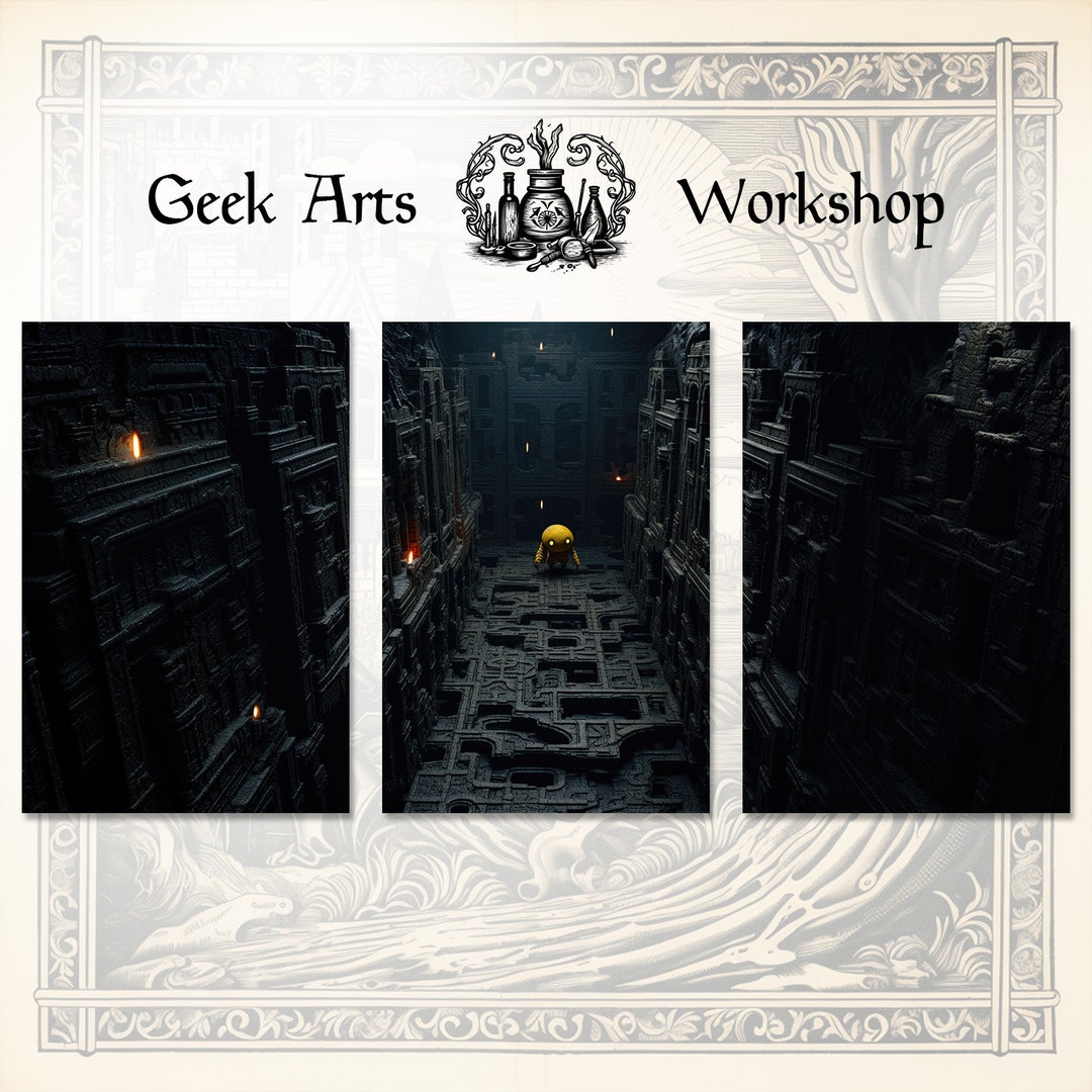 Dark Fantasy Pacman Set of 3, Digital Print, Wall Art, Poster, Home ...