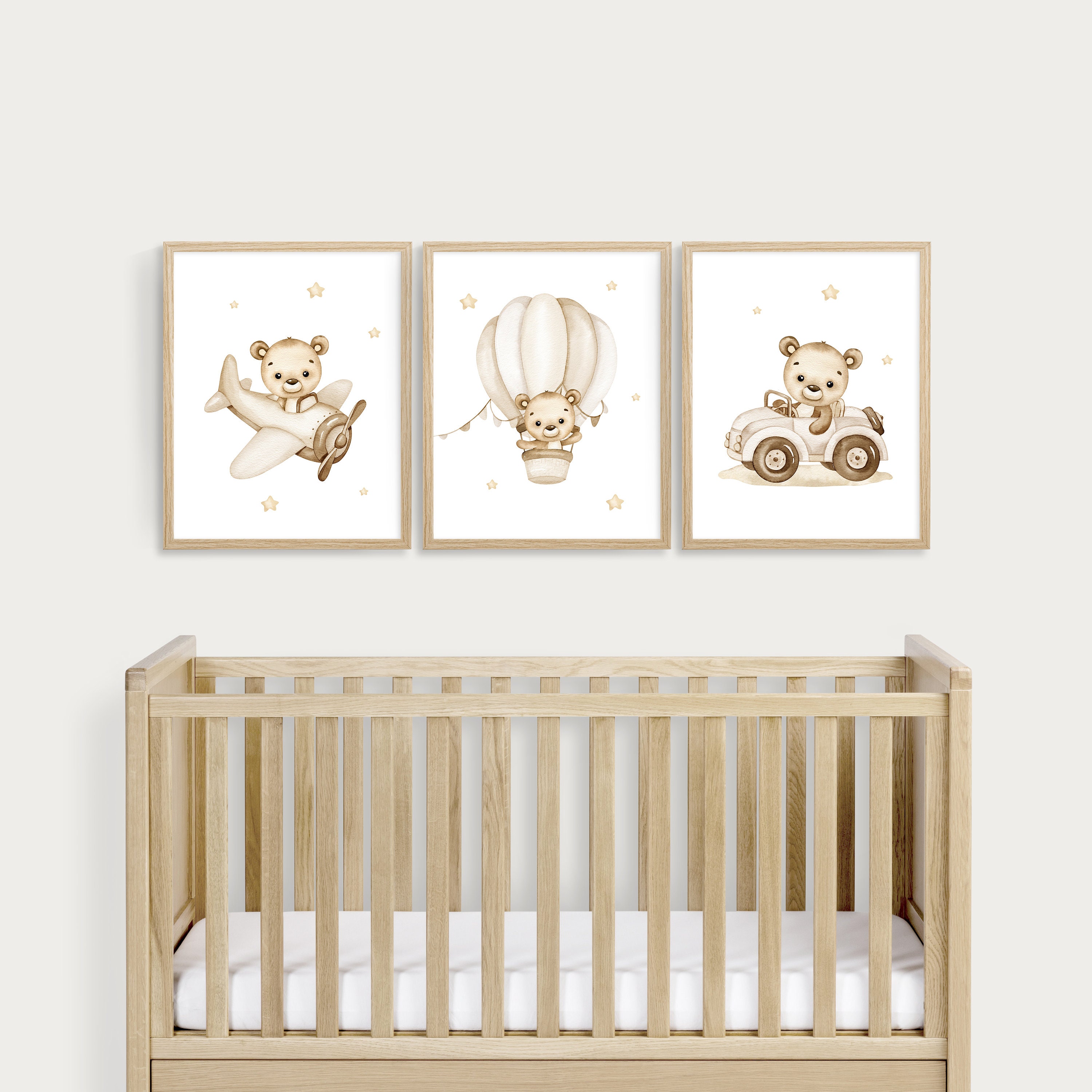 Teddy Bear Prints, Nursery Wall Art, Bear Pilot Poster, Baby Boy Print ...