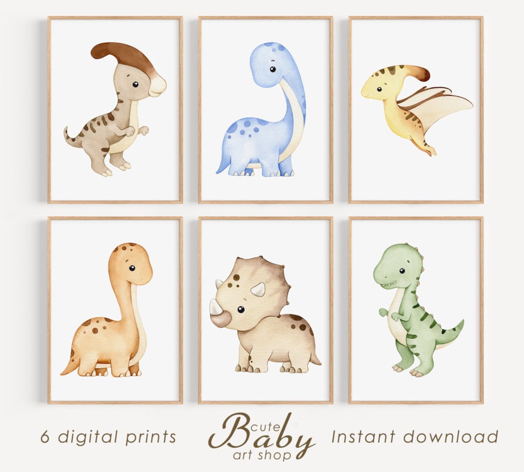Dinosaur Prints, Dino Print, Nursery Wall Art, Printable Dinosaurs ...