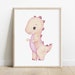 Dinosaurs Prints, Pink Dino Posters, Nursery Decor, Printable Wall Art ...