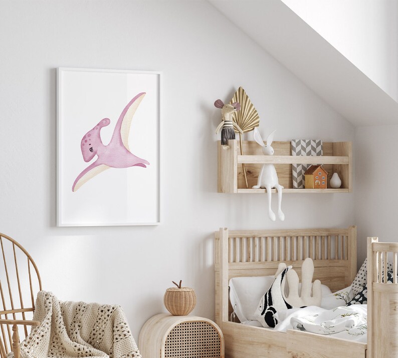 Dinosaurs Prints, Pink Dino Posters, Nursery Decor, Printable Wall Art ...