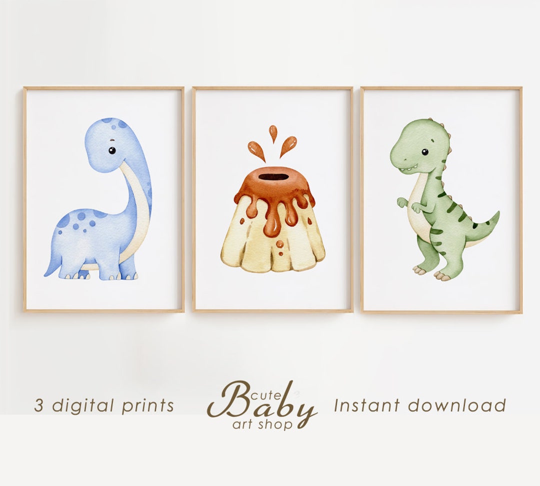 Dinosaur Prints, Dino Print, Nursery Wall Art, Printable Dinosaurs ...