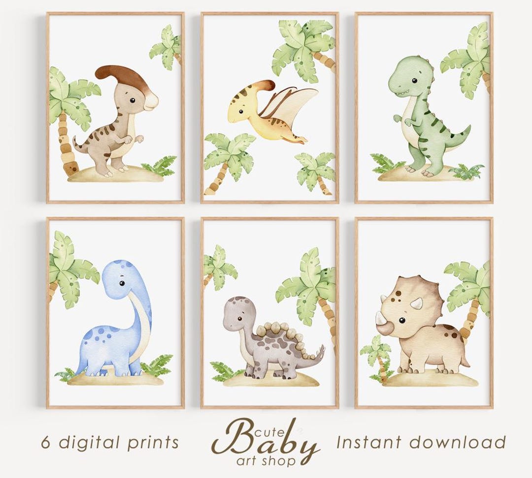 Dinosaur Prints, Dino Print, Nursery Wall Art, Printable Dinosaurs ...