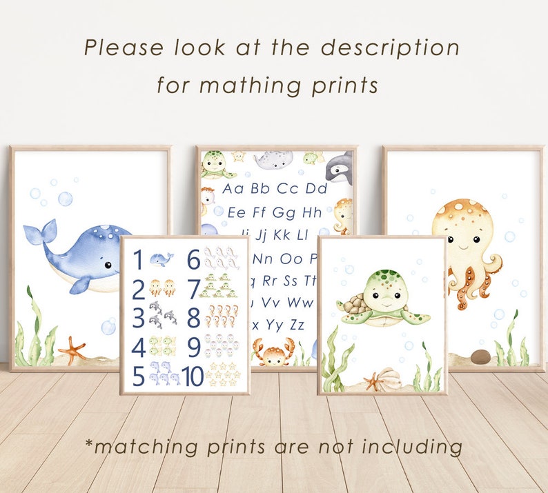 Educational Sea Animals Print Undersea Print Ocean Animals - Etsy