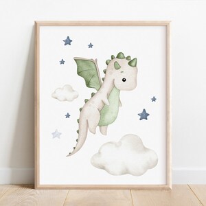 Cute Dragons Print, Boys Room Decor, Dragon Poster, Nursery Decor ...