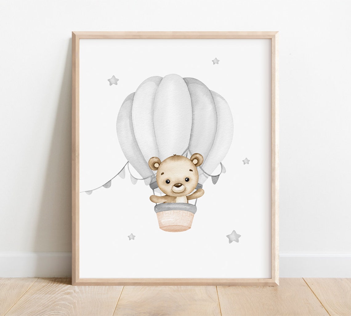 Teddy Bear Print, Baby Boy Prints, Nursery Decor, Cute Bear Poster ...
