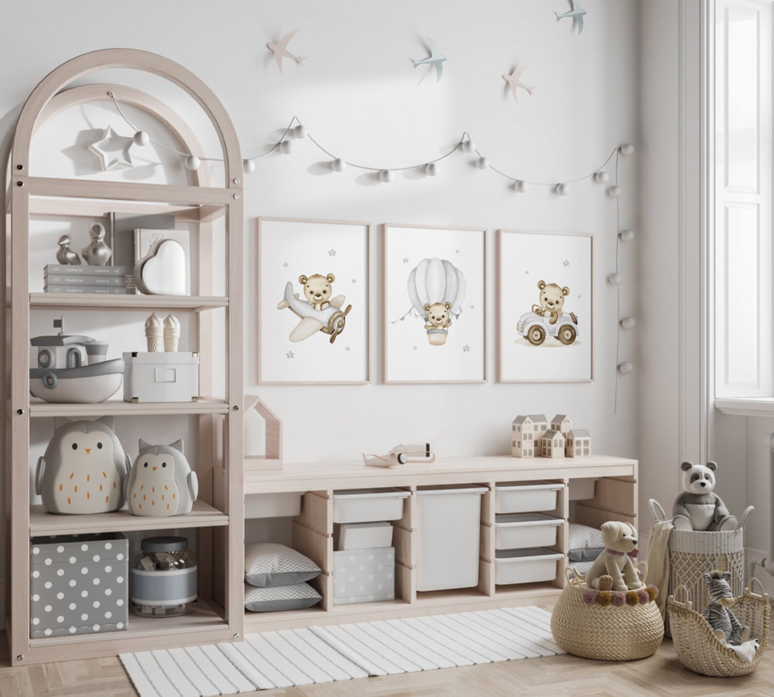 Teddy Bear Print, Baby Boy Prints, Nursery Decor, Cute Bear Poster ...