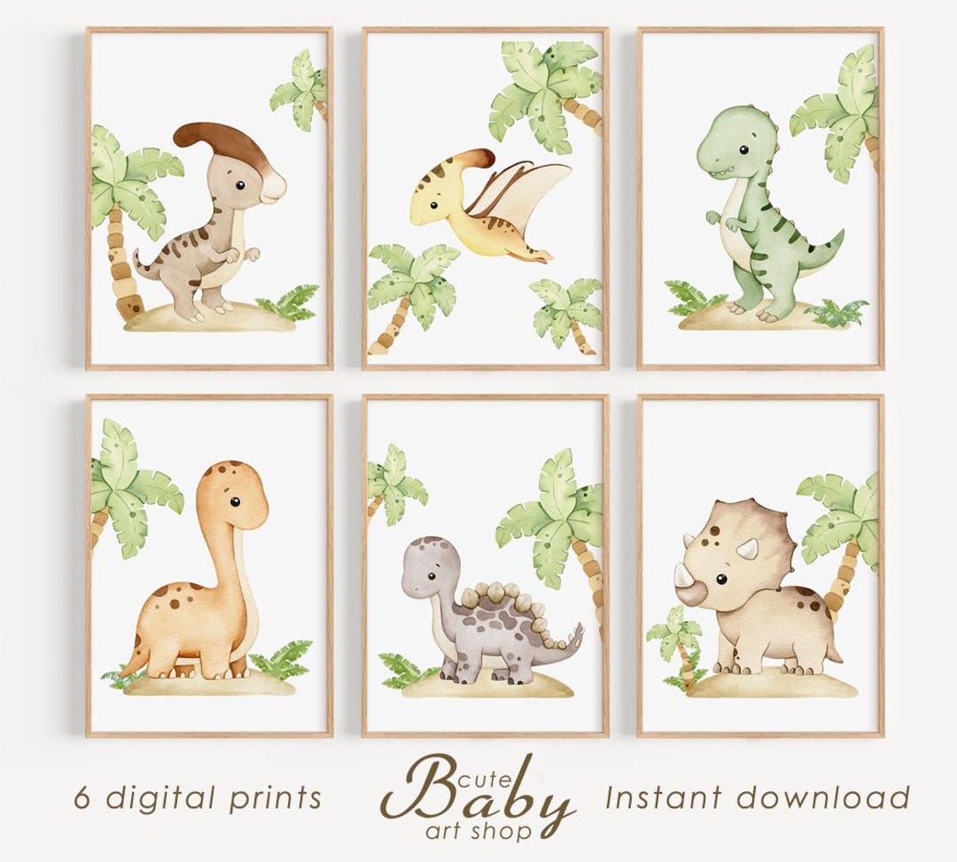 Dinosaur Prints, Dino Print, Nursery Wall Art, Printable Dinosaurs ...