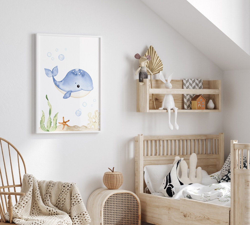 Under the Sea Print, Cute Ocean Animals, Nautical Undersea Posters ...