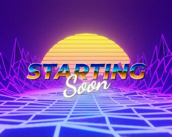 Retrowave Synthwave Animated Stream Screens for Twitch Youtube Live ...