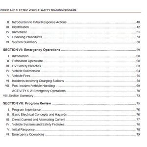 Hybrid and Electric Vehicle Safety Training Book - Over 80 Pages - Etsy