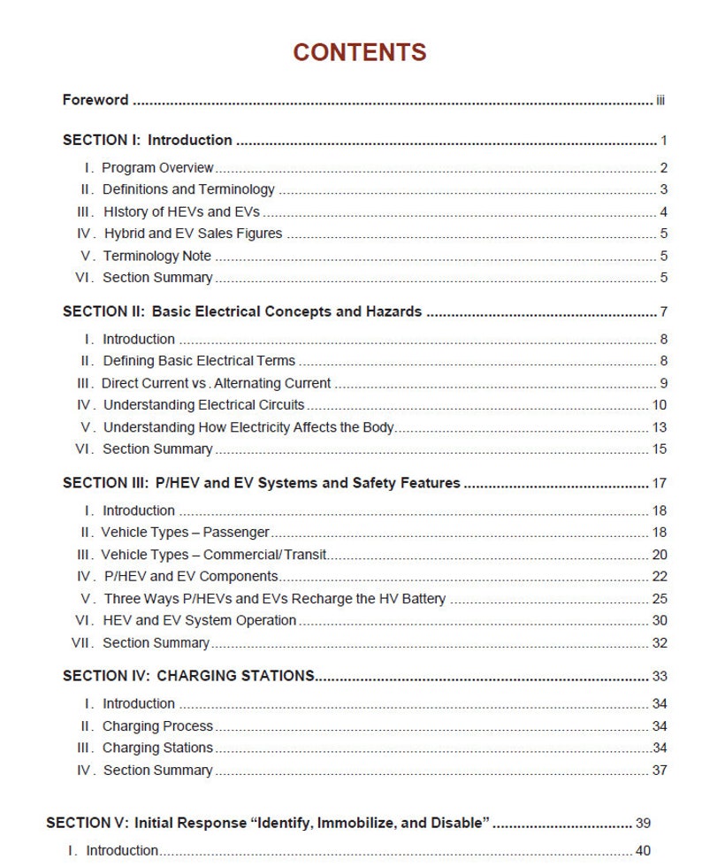Hybrid and Electric Vehicle Safety Training Book - Over 80 Pages - Etsy