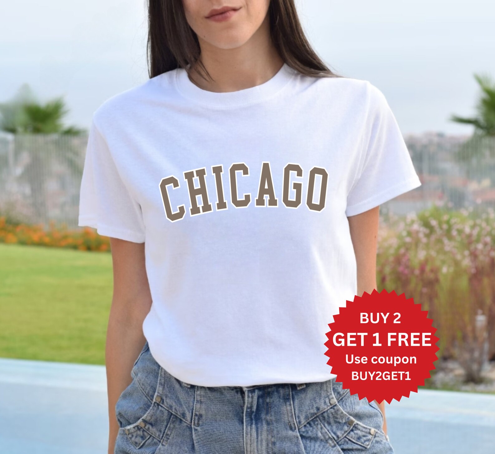 Chicago Tshirt, Chicago City T-shirt, Aesthetic College Shirt ...