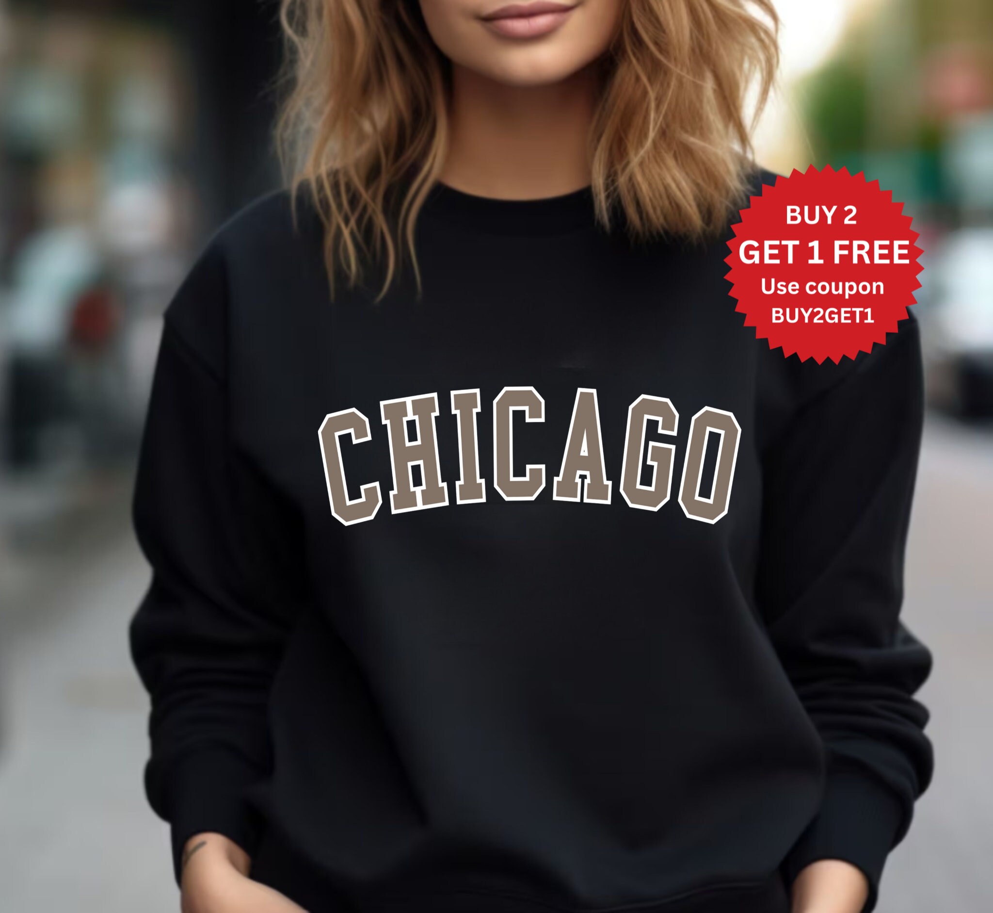 Chicago Tshirt, Chicago City T-shirt, Aesthetic College Shirt ...