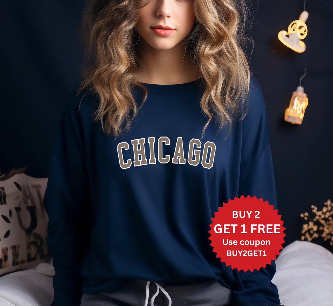 Chicago Tshirt, Chicago City T-shirt, Aesthetic College Shirt ...