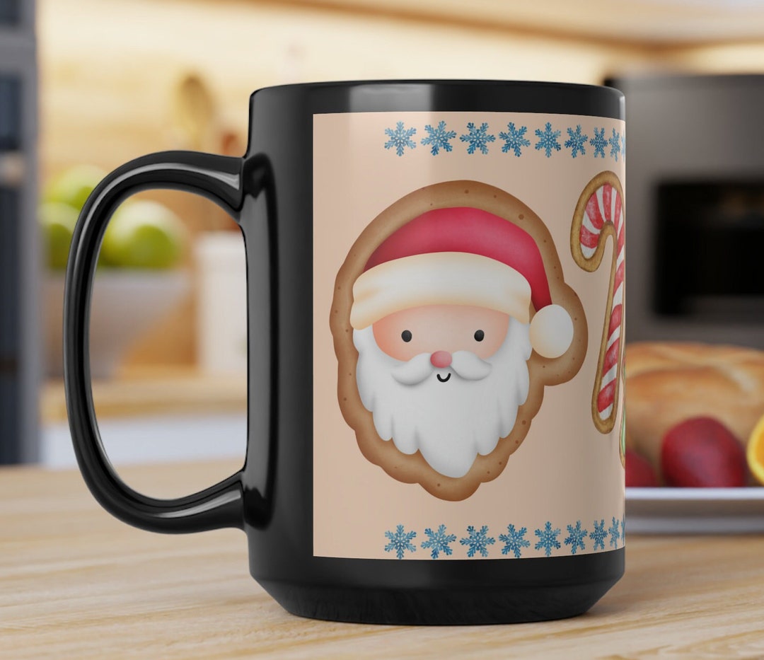 Christmas Cookie Coffee Mug, Holiday Santa Gift, Festive Tea Cup - Etsy