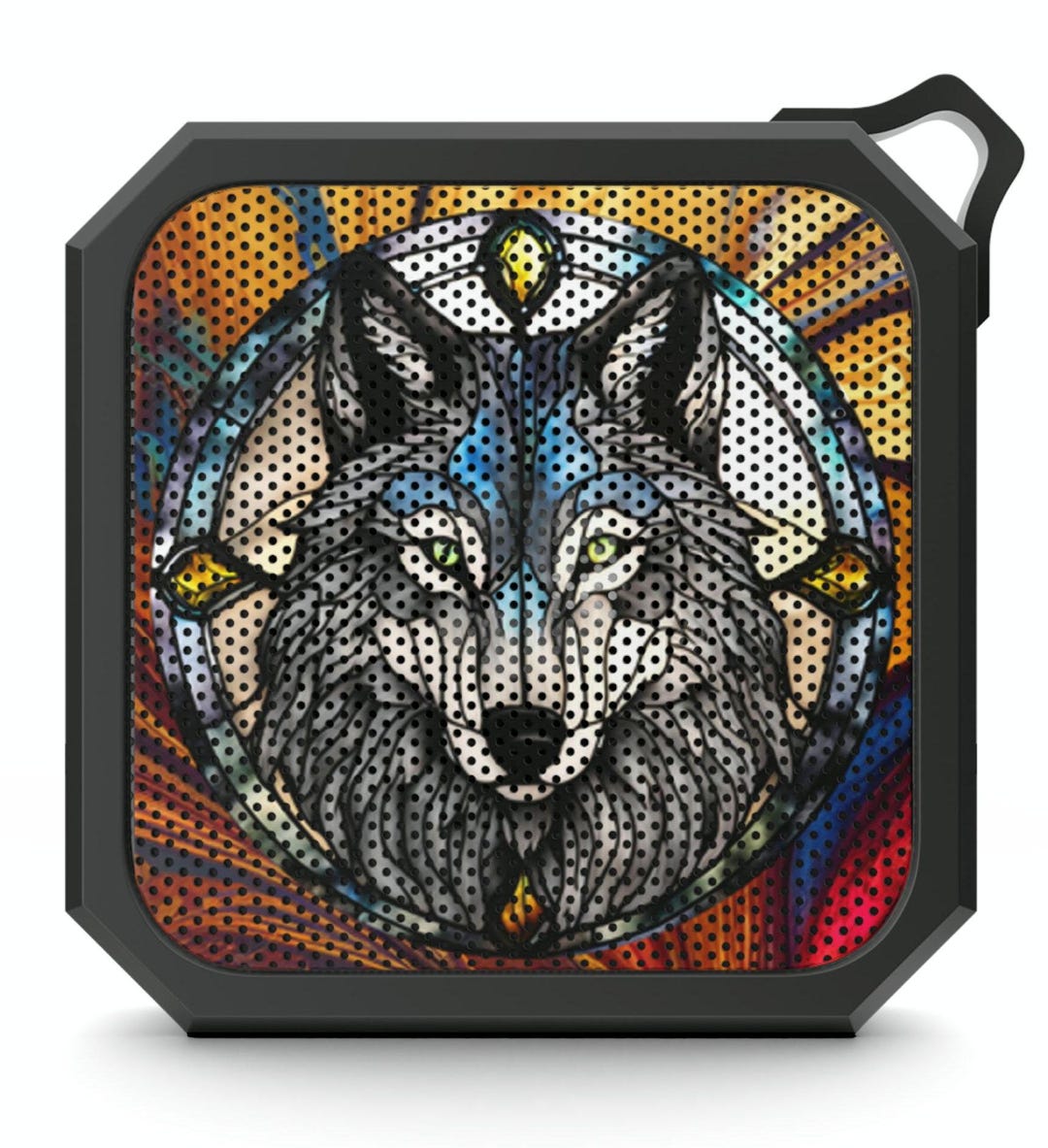 Tribal Wolf Design Bluetooth Speaker, Water-resistant Outdoor Speaker ...